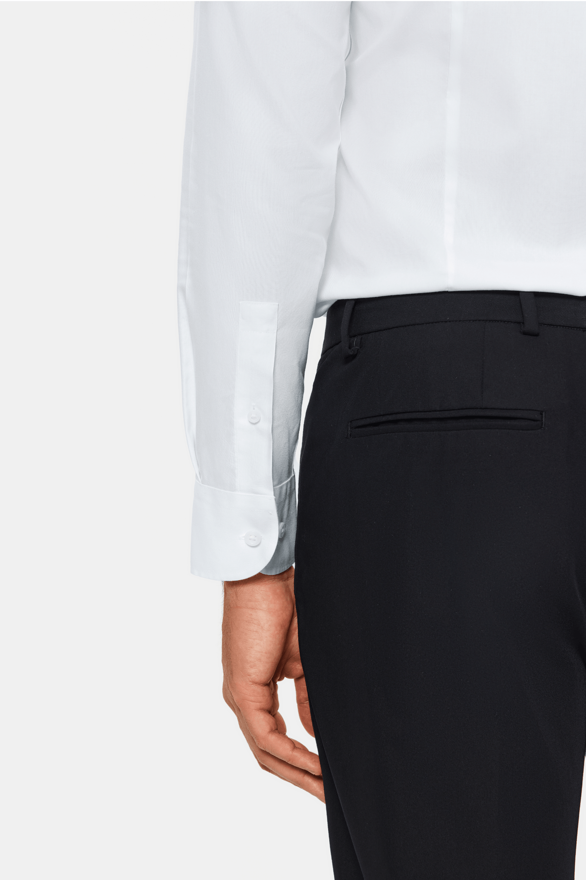 Men's Easy-Iron Cotton White Dress Shirt | Classic & Slim Fit | Long ...