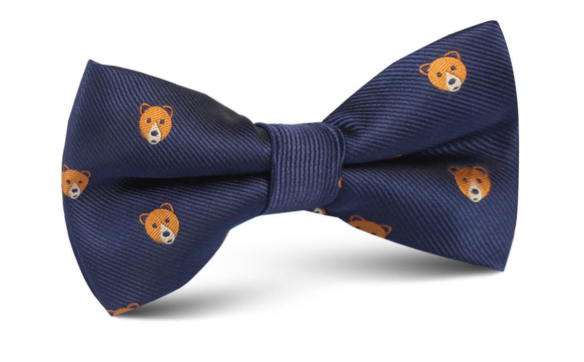 American Brown Bear Bow Tie | Animal Print Bow Ties Zoo Wedding Bowtie ...