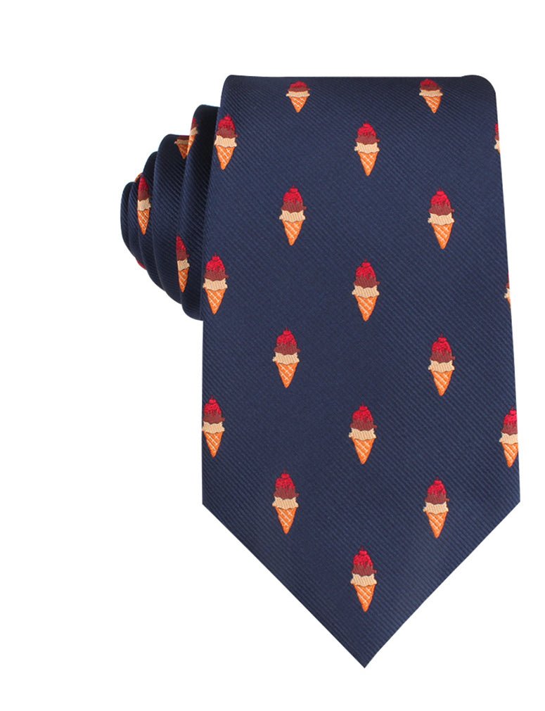 Artemy Ice Cream Necktie | Food Dessert Print Tie | Men's Novelty Ties ...