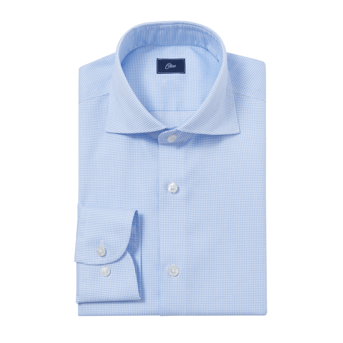 Bateman Blue Weave Lucious Non-Iron Shirt | OTAA