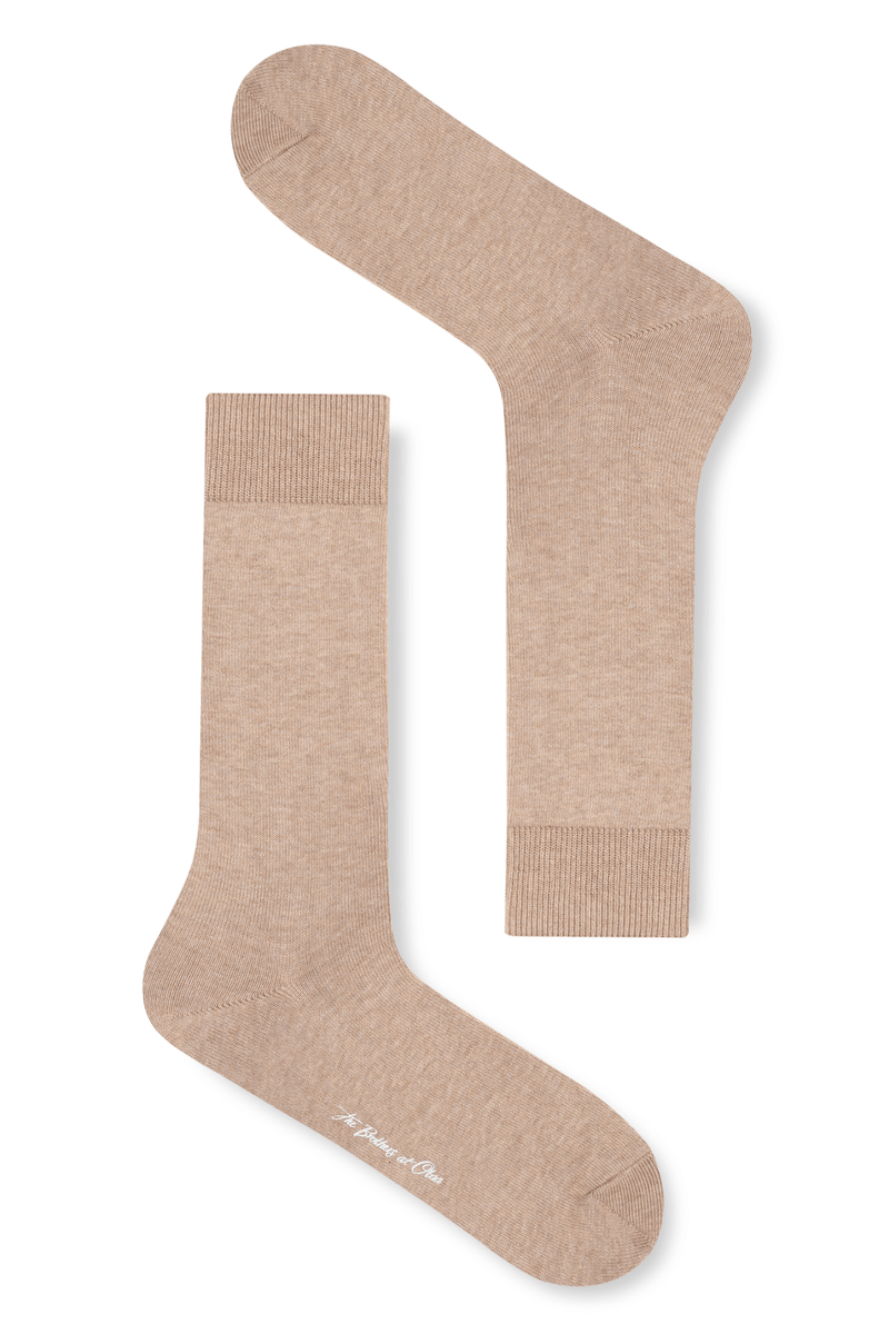 Beige Flat Knit Sock | OTAA