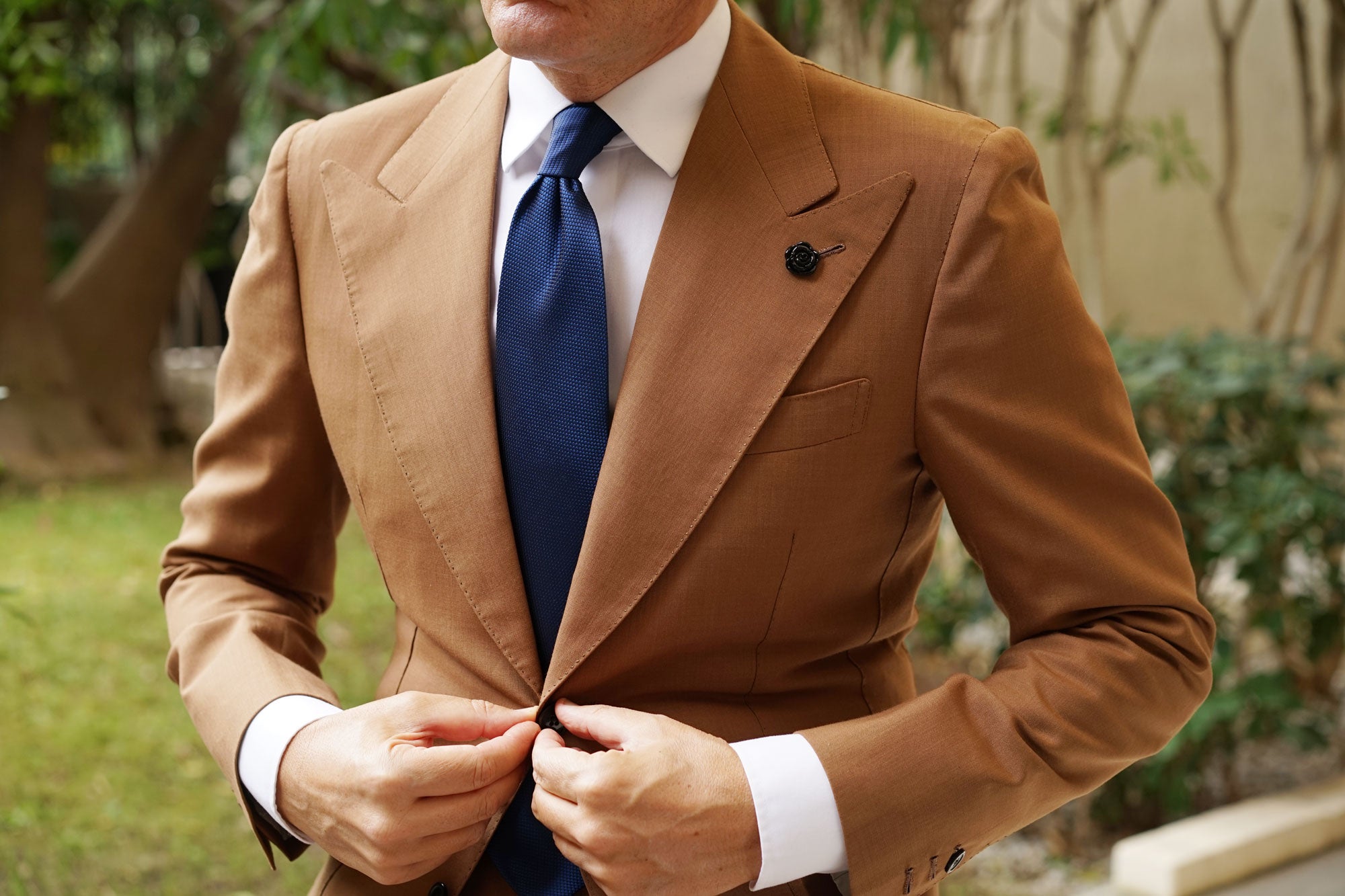 Black Rose Metal Lapel Pin | Wedding Men's Pins Flower Design | OTAA