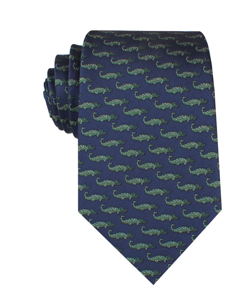 Blue Crocodile Dundee Necktie | Animal Print Tie | Men's Coolest Ties ...