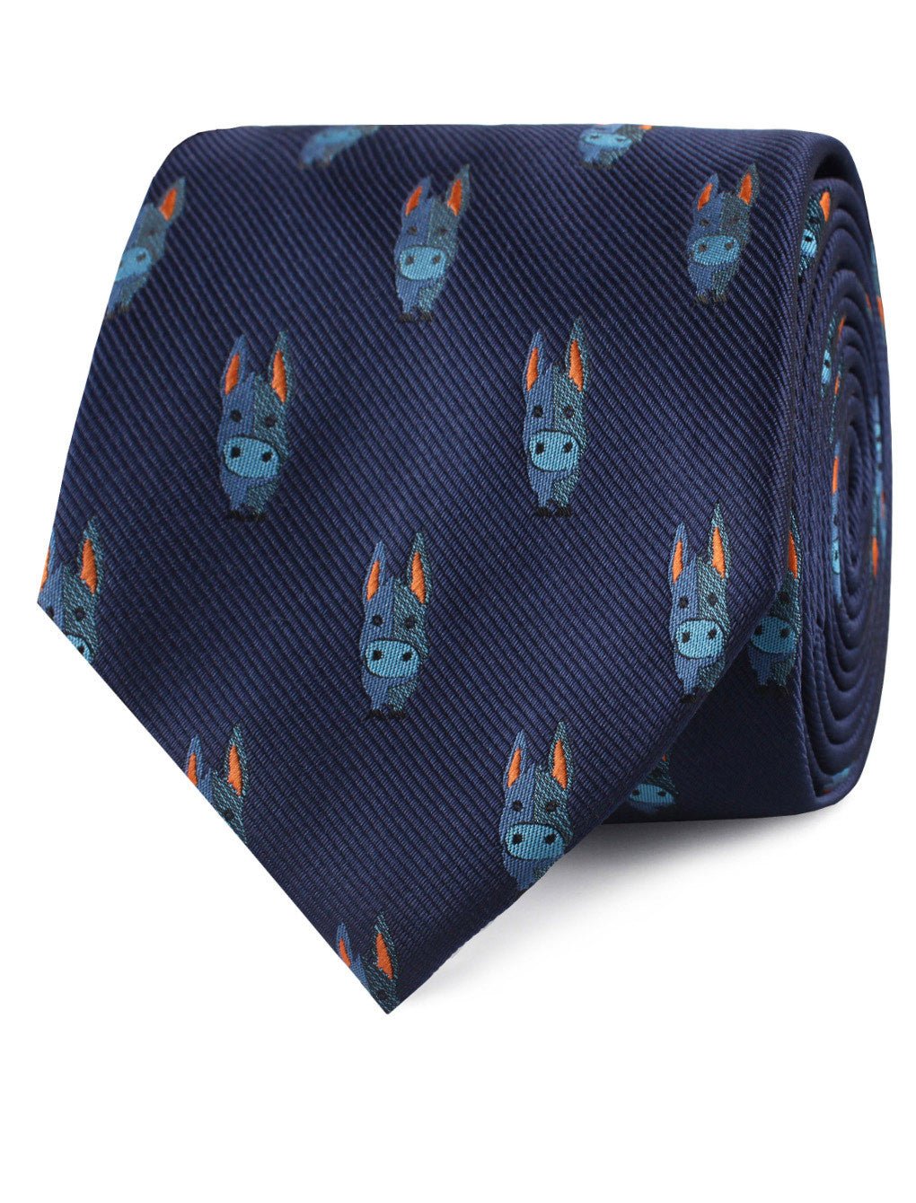 Blue Donkey Tie | Animal Print Ties | Mens Funny Novelty Cool Neckties ...