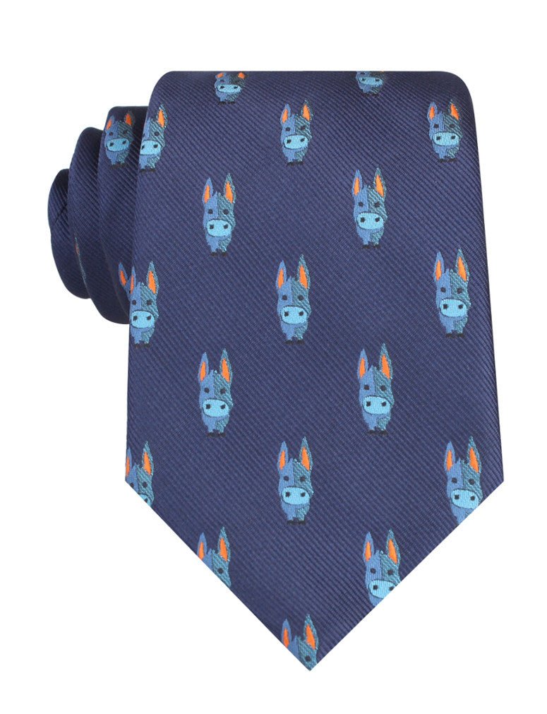 Blue Donkey Tie | Animal Print Ties | Mens Funny Novelty Cool Neckties ...