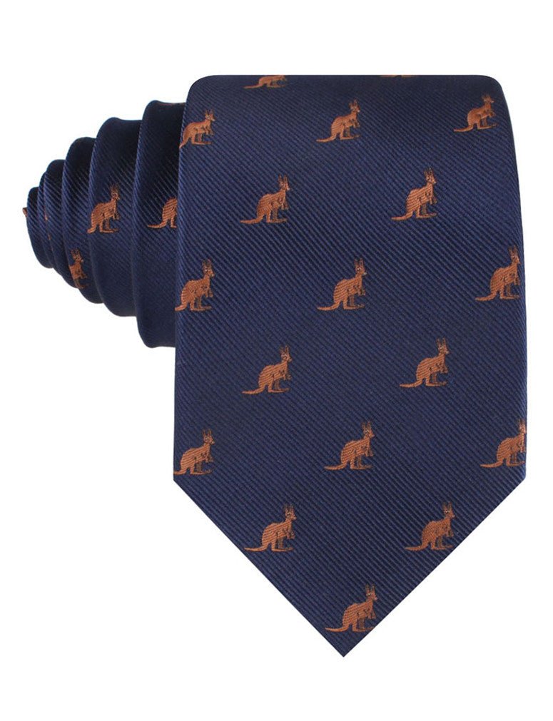 Brown Kangaroo Tie | Australian Animal Ties | Unique Neckties for Men ...