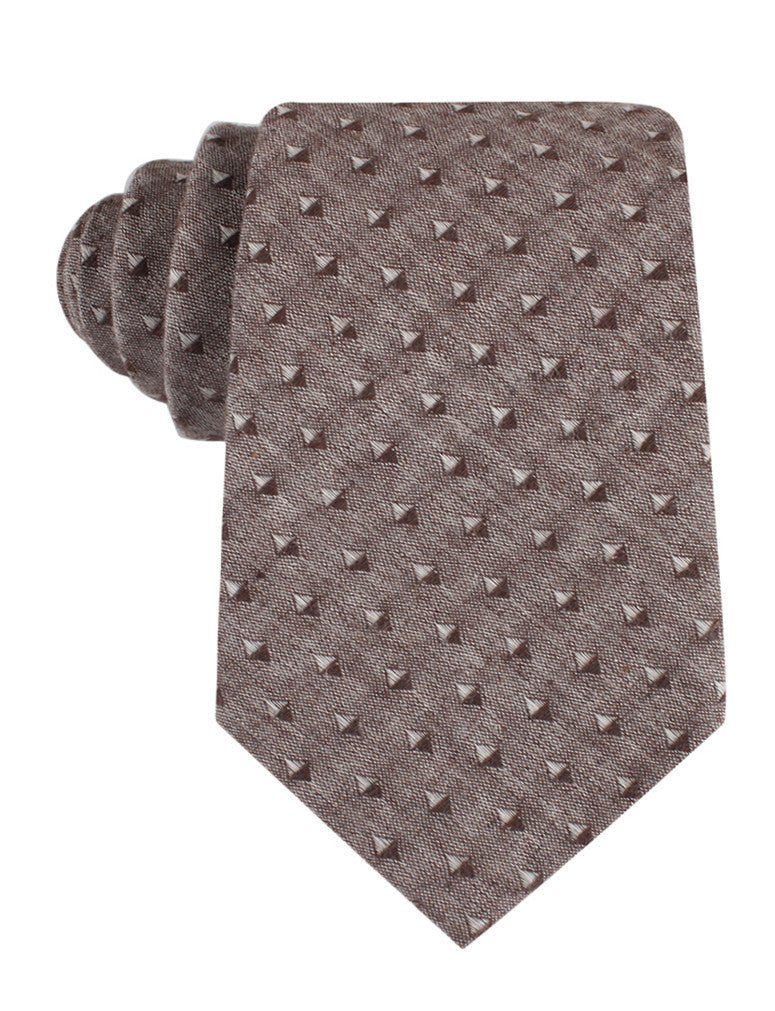 Inception Brown Linen Tie | Men's Necktie | Designer Ties Online | OTAA