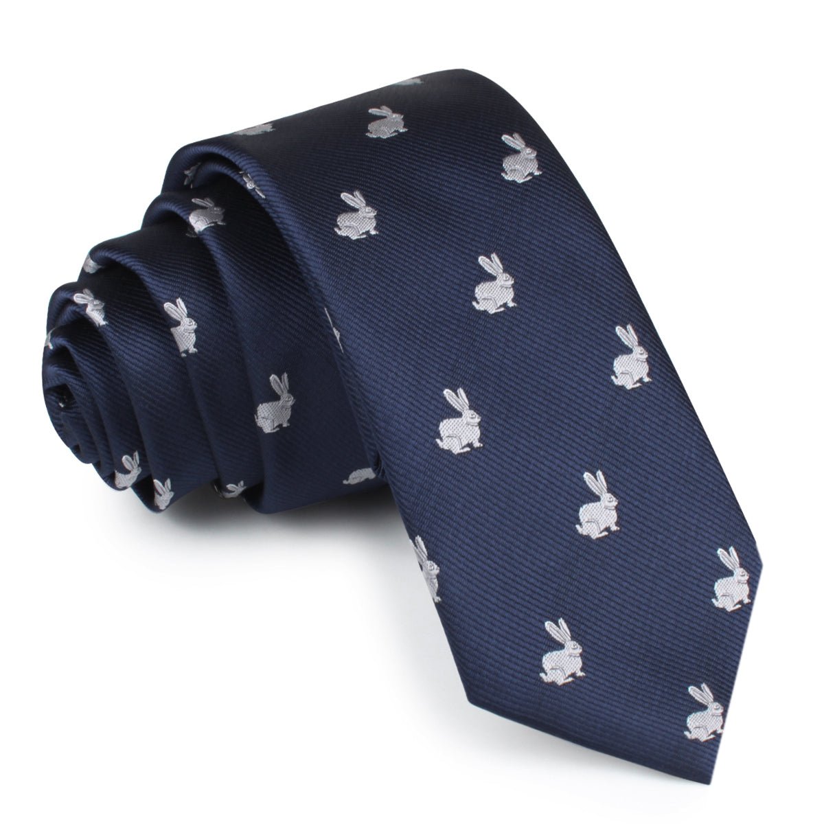 Curious Rabbit Skinny Tie | Easter Bunny Slim Ties | Mens Thin Necktie ...