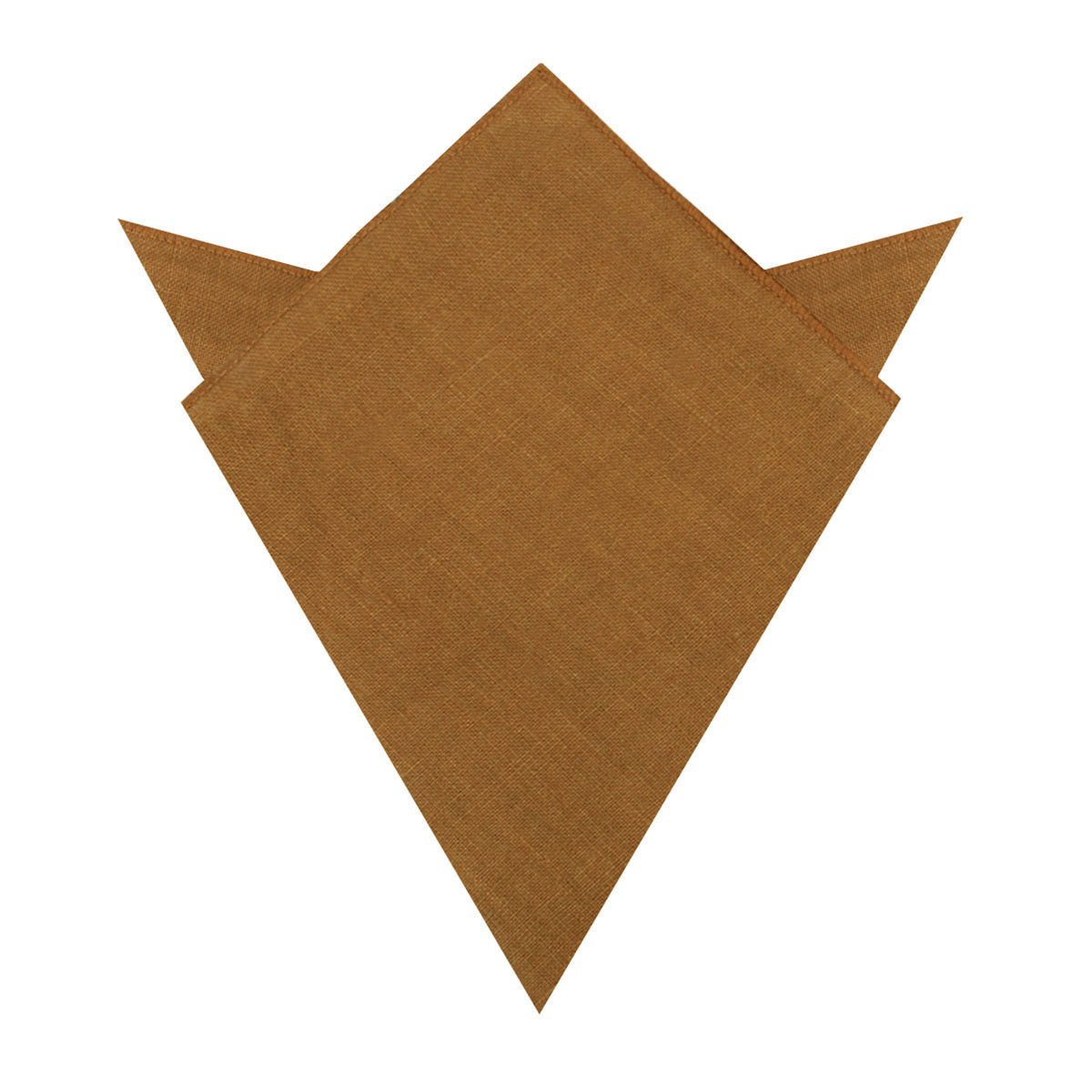 Dark Mustard Brown Linen Pocket Square | Men's Suit Handkerchiefs | OTAA