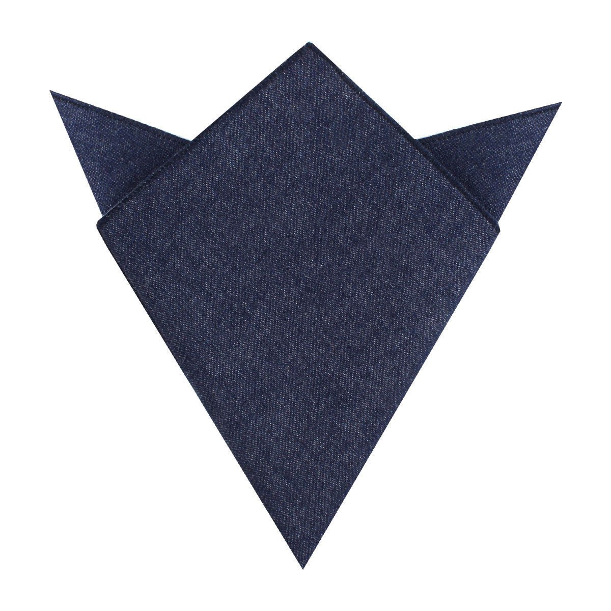 Dark Blue Raw Denim Linen Pocket Square | Mens Squares Handkerchiefs | OTAA