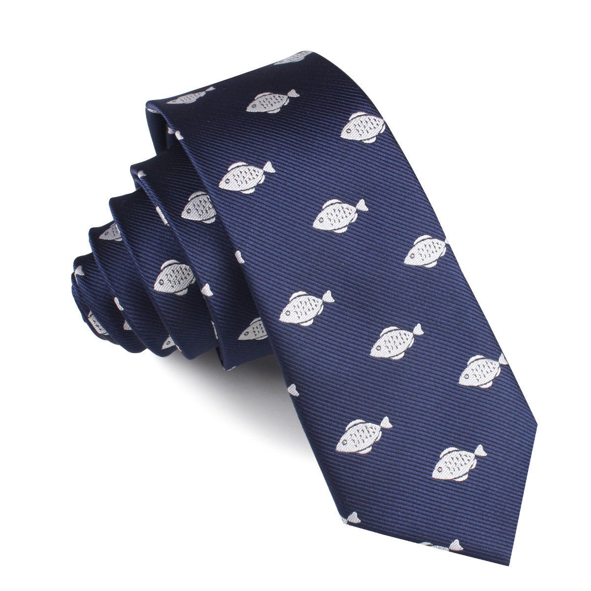 Deep Sea Fish Skinny Tie | Nautical Animal Slim Ties Mens Thin Necktie ...