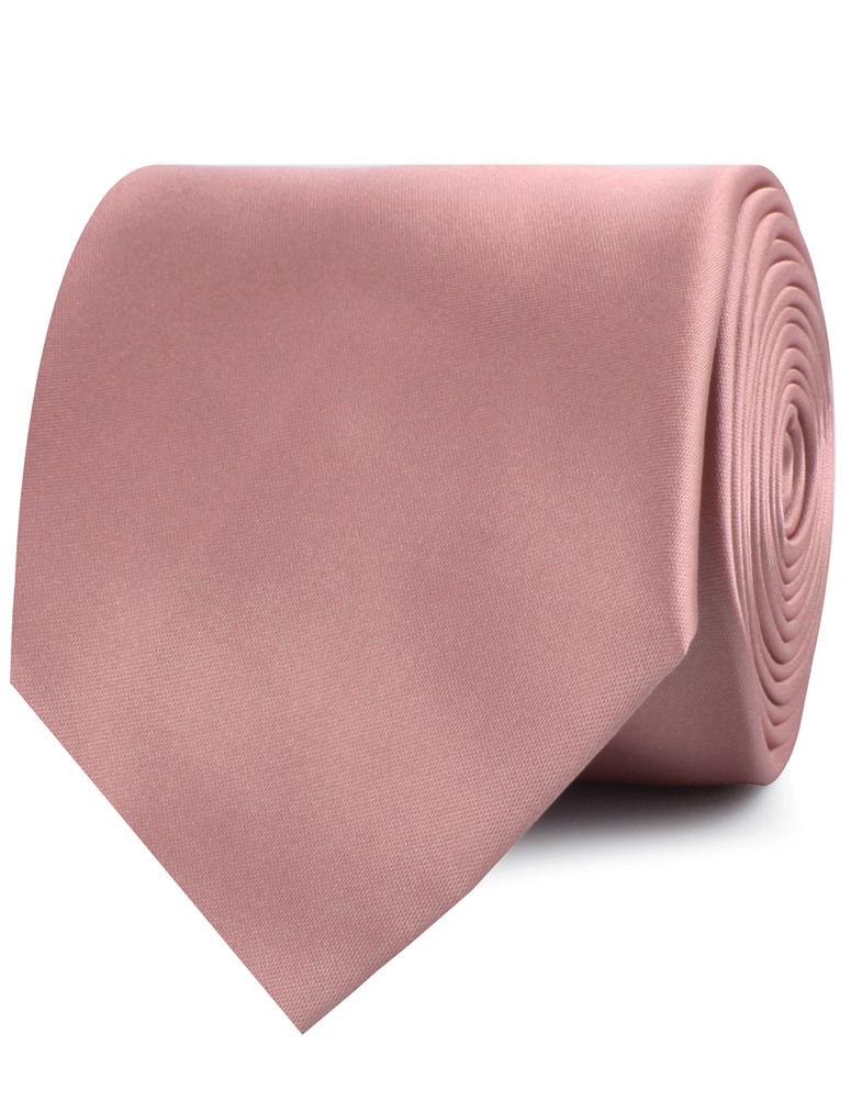 Dusty Rose Vintage Satin Necktie | Weddings | Pink Groomsmen Ties | OTAA