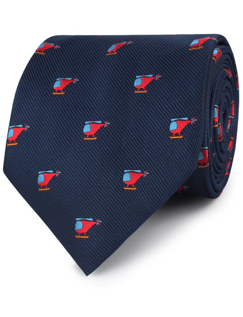 Eurocopter Necktie | Navy Blue Helicopter Tie | Men's Airplane Ties AU ...
