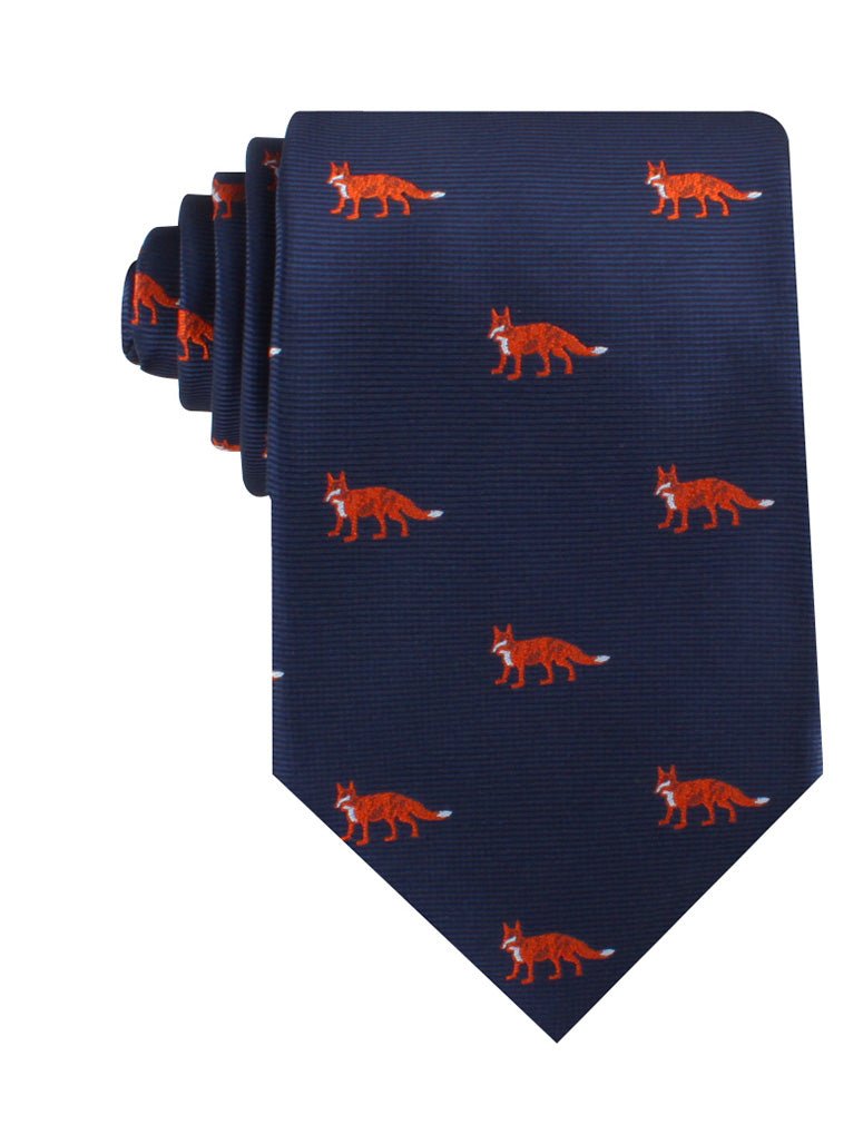 Fox Island Navy Necktie | Animal Print Tie | Nice Ties for Men Online ...