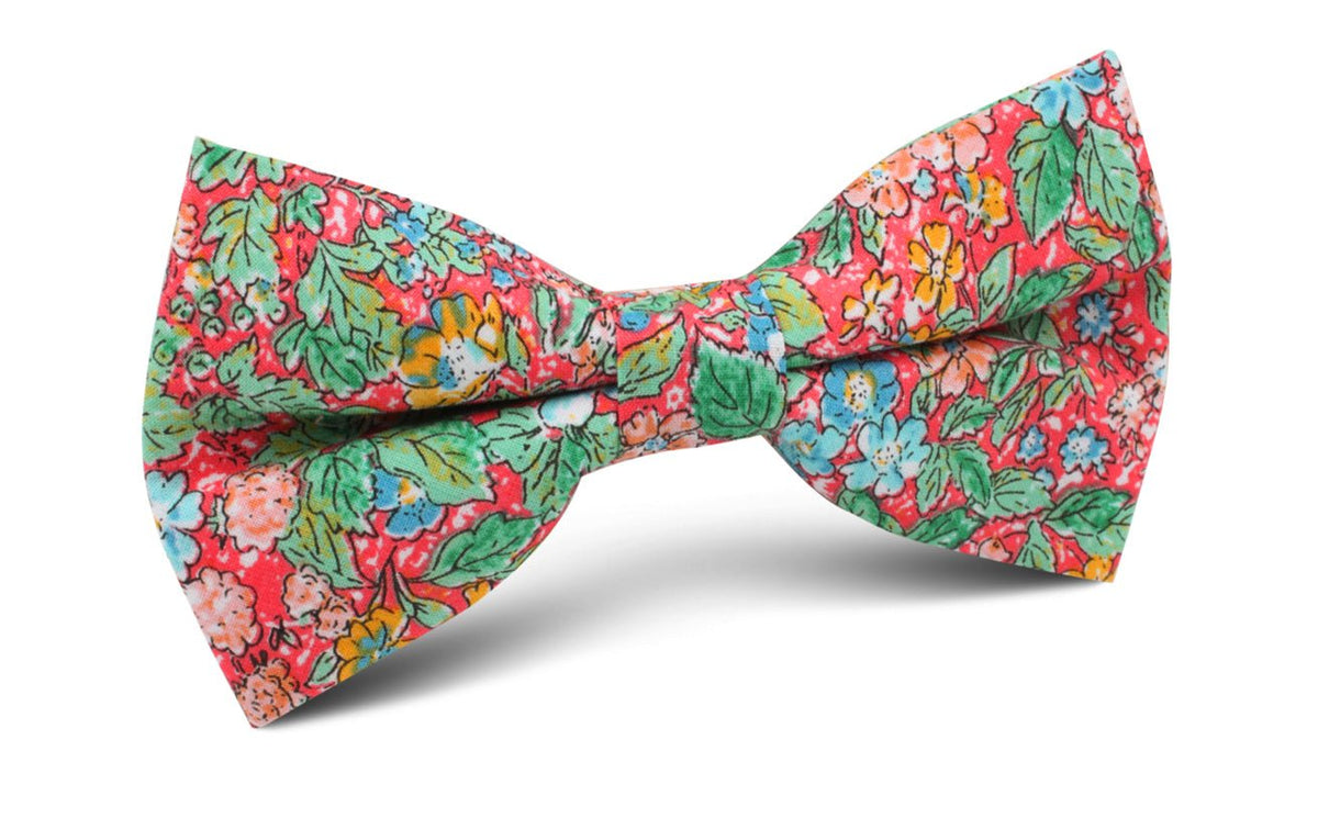 Gardens of Versailles Floral Bow Tie | Pink Flower Wedding Bowties Man ...