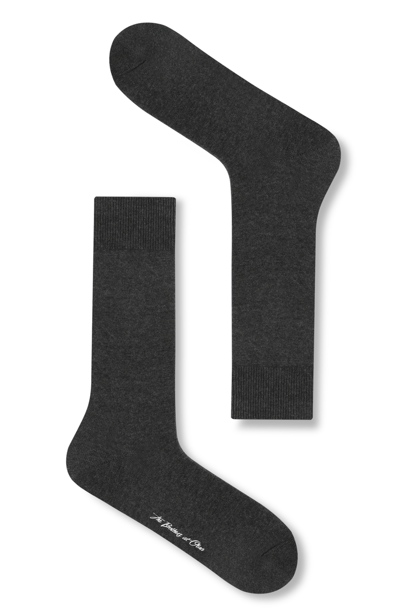 Graphite Grey Flat Knit Sock | OTAA