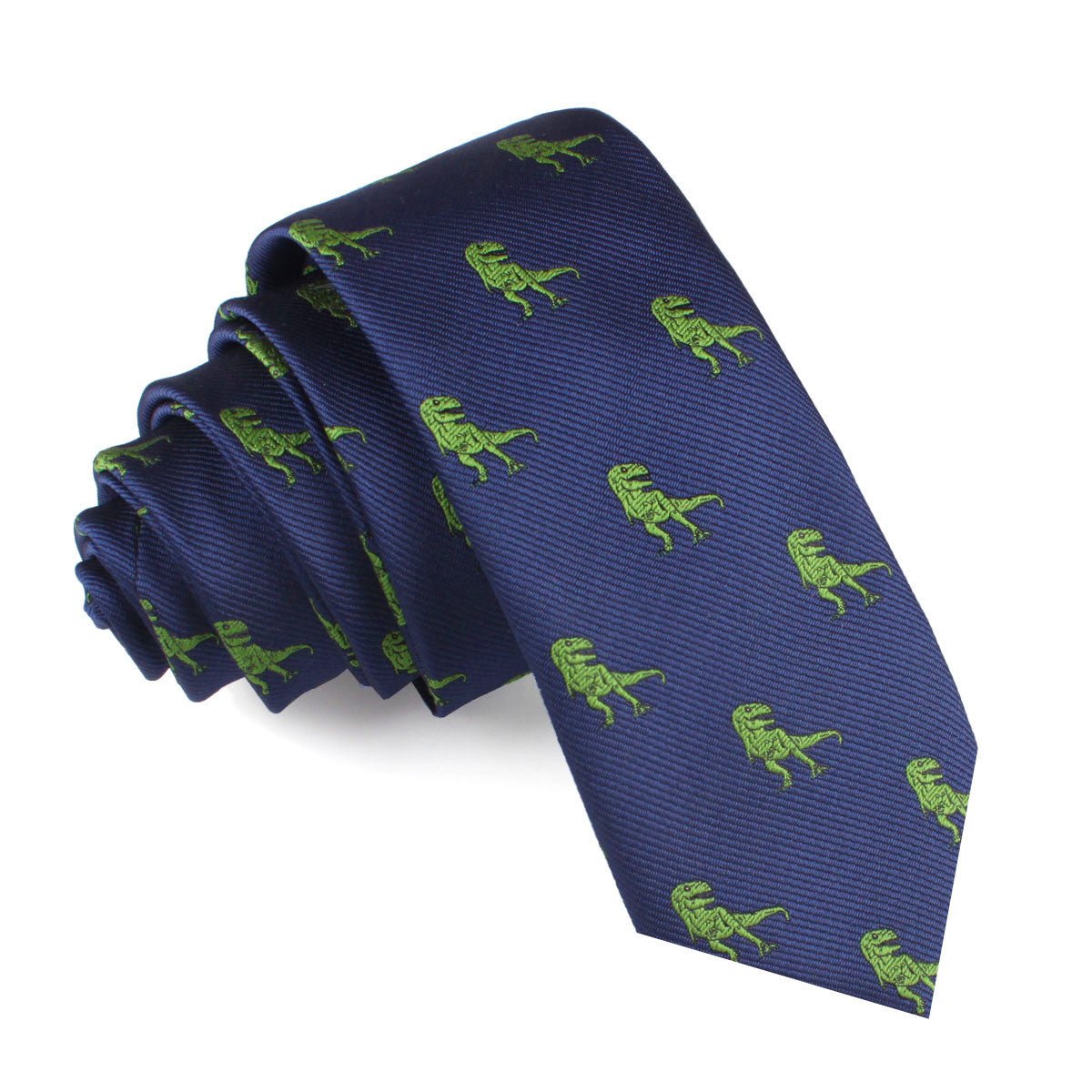 Green T-Rex Dinosaur Skinny Tie | Animal Slim Ties Men Novelty Necktie ...
