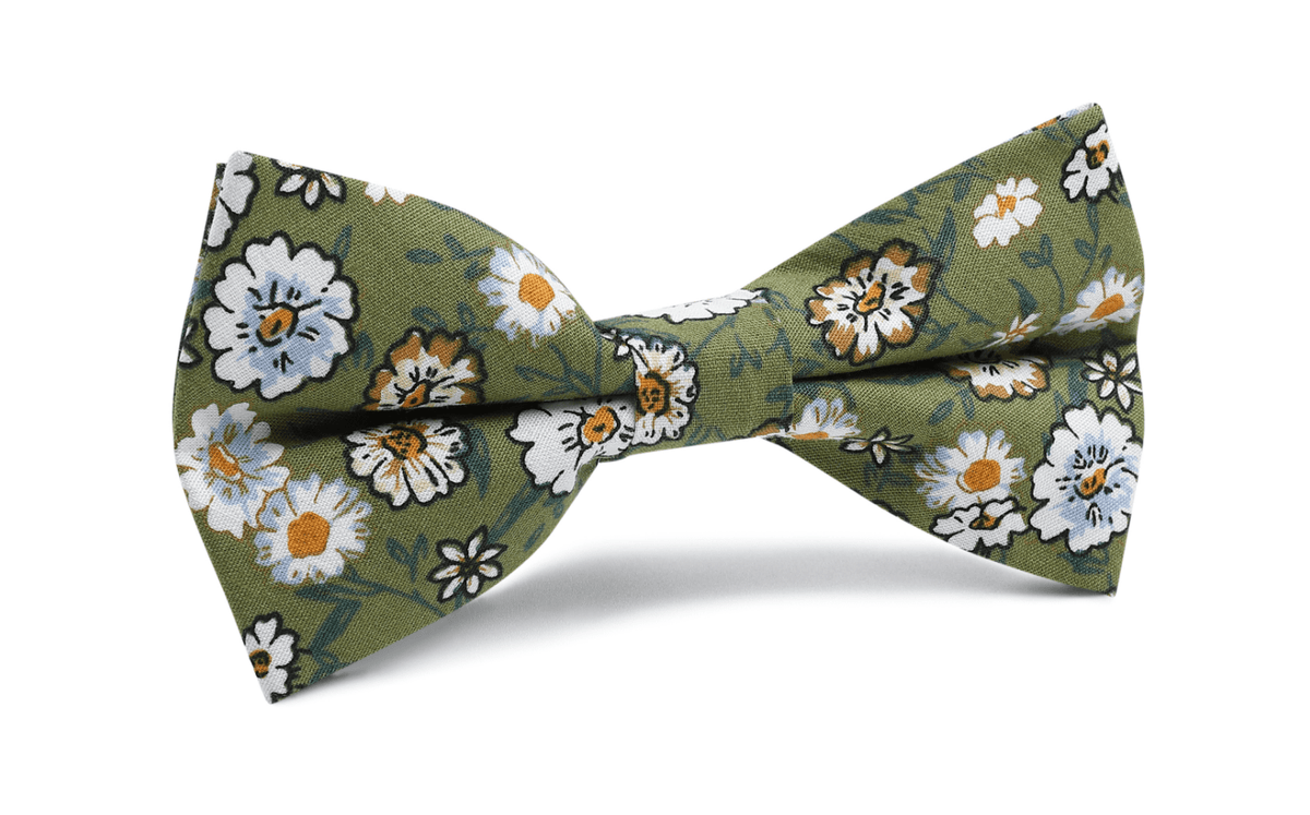Greenfield Daisy Floral Bow Tie | OTAA