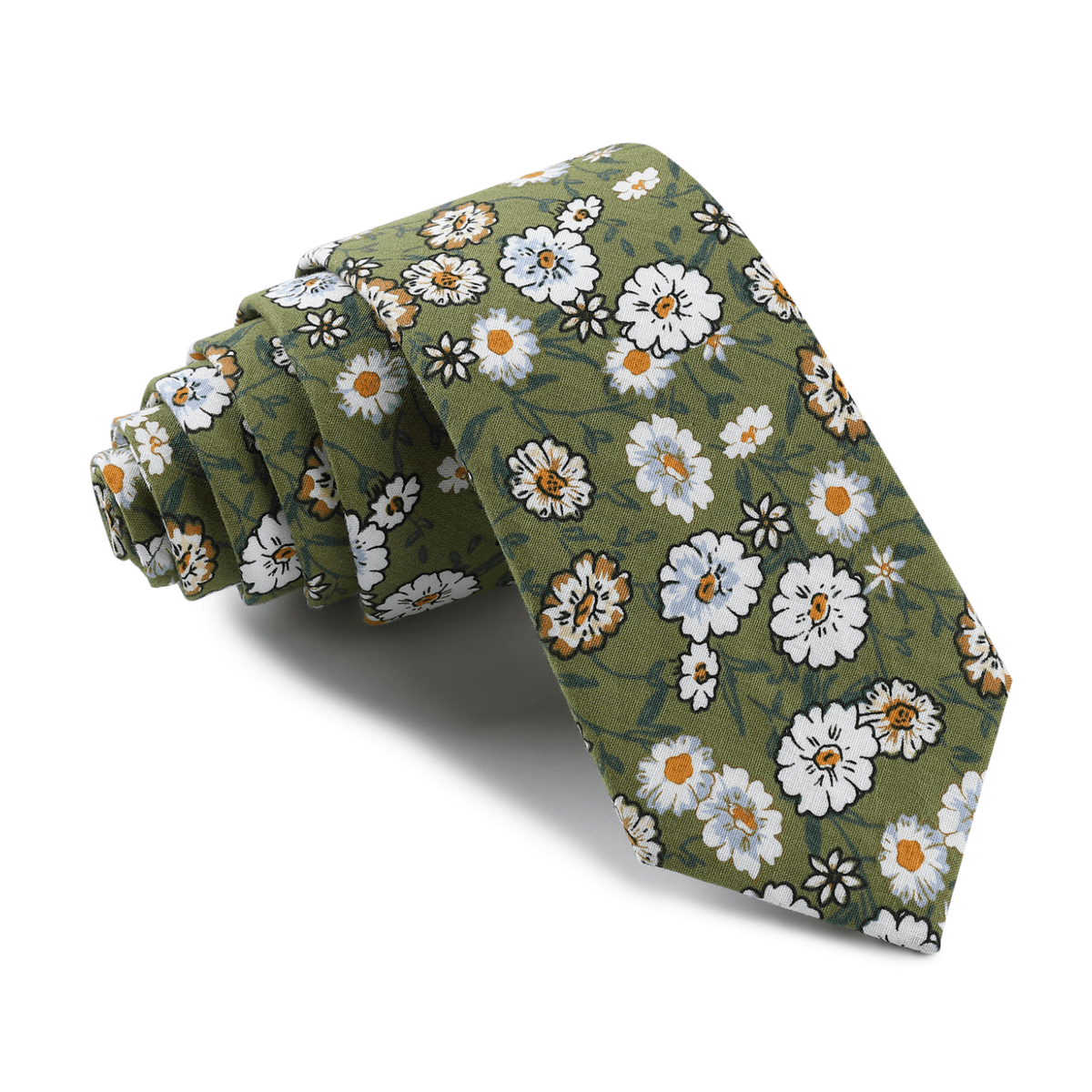 Greenfield Daisy Floral Skinny Tie | OTAA