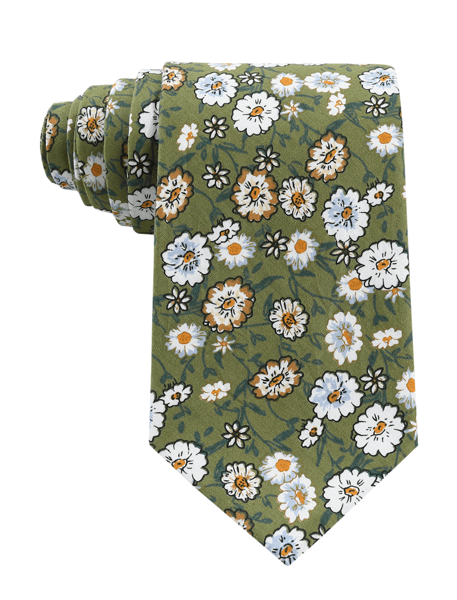 Greenfield Daisy Floral Tie | OTAA