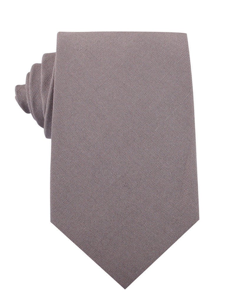Grey Slub Linen Necktie | Men's Gray Tie | Business Casual Ties Online ...