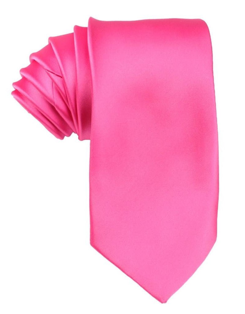 Hot Pink Tie | Shop Fuchsia Ties | Satin Wedding Ties | Men's Neckties ...