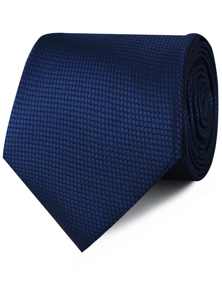 Indigo Navy Honeycomb Necktie | Classic Blue Tie | Men's Business Ties ...