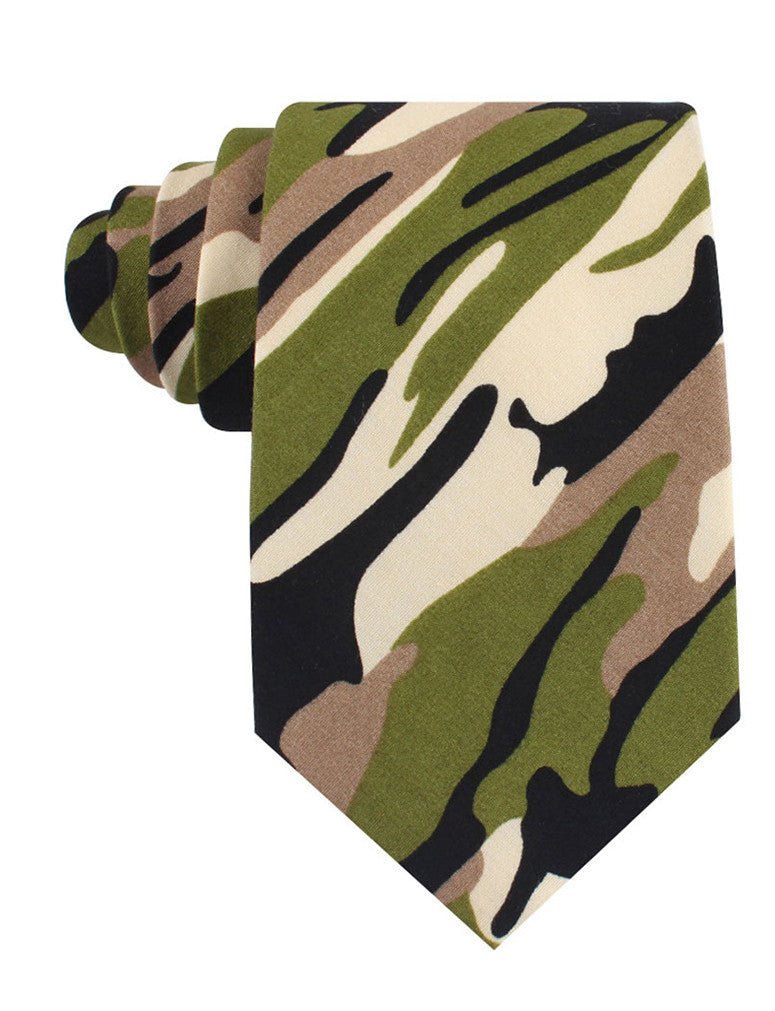Jungle Green Camo Tie | Army Ties | Men's Camouflage Military Neckties ...