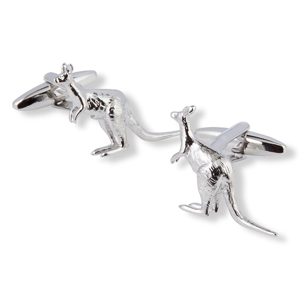 Kangaroo Silver Cufflinks | Australian Wildlife-Inspired Men's Animal ...