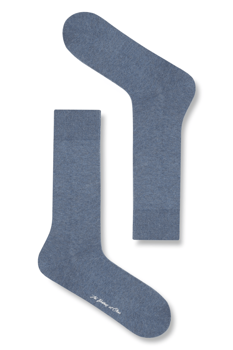 Light Denim Flat Knit Sock | OTAA