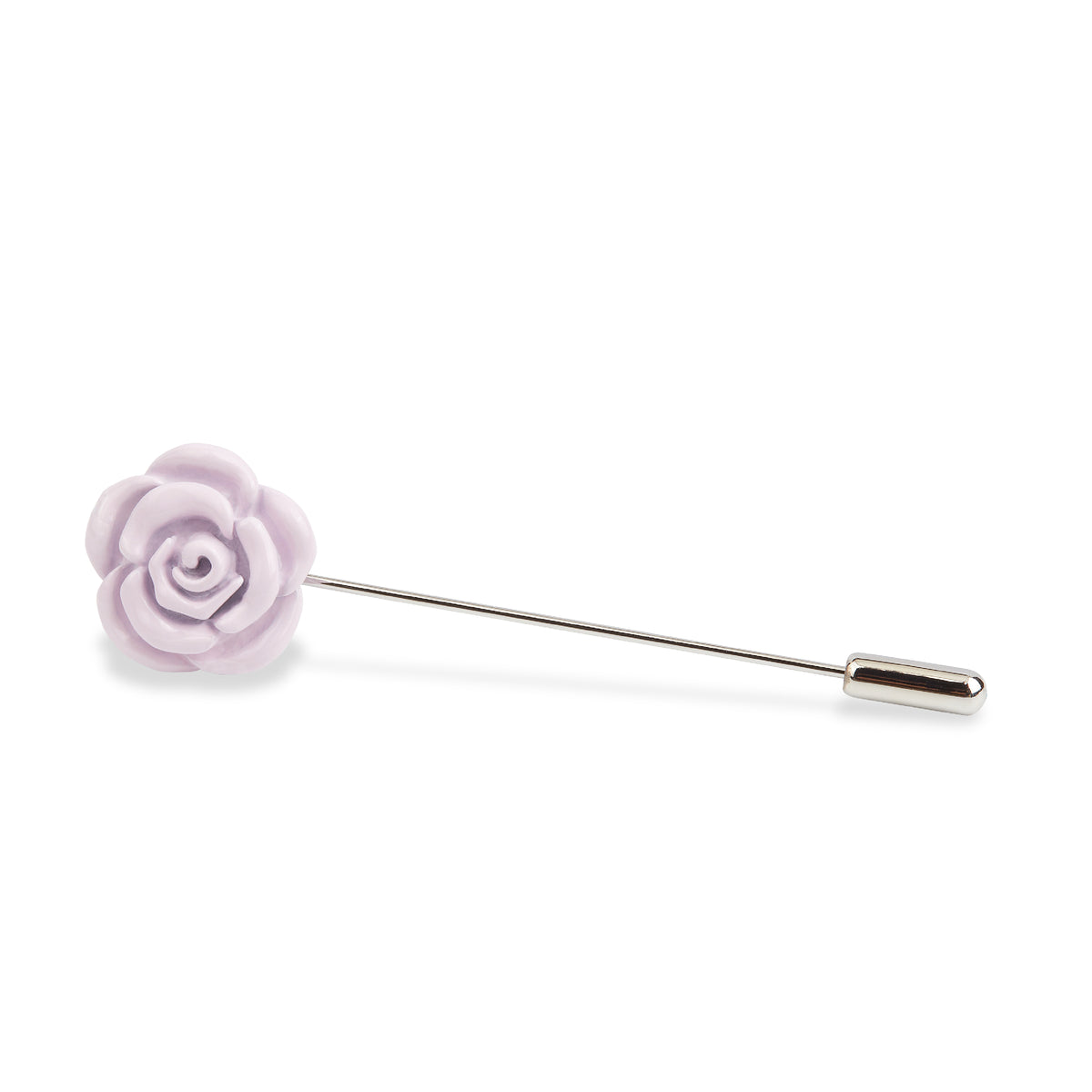 Lilac Purple Rose Metal Lapel Pin | Wedding Men's Pins Flower Design | OTAA