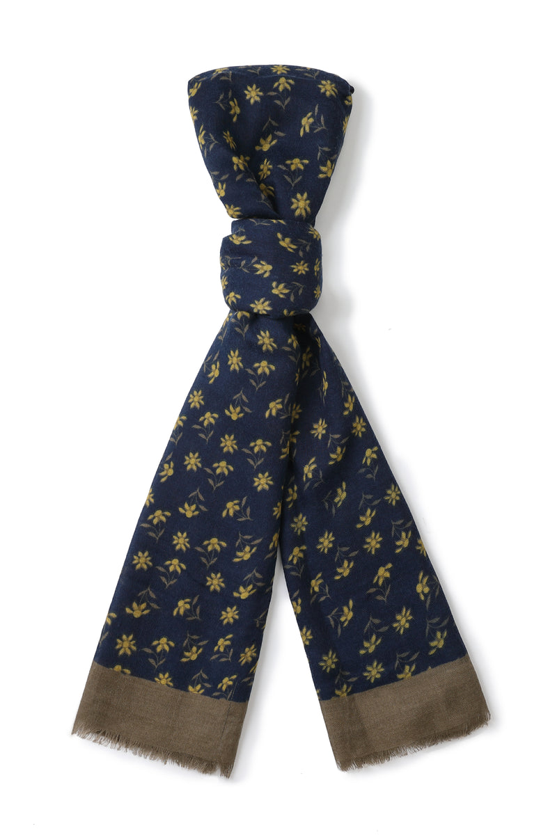 Majestic Gold Blossom Scarf | Classic Pattern Men's Scarves | OTAA