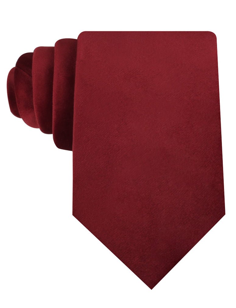 Maroon Velvet Necktie | Red Tie | Wedding Ties for Grooms & Groomsmen ...