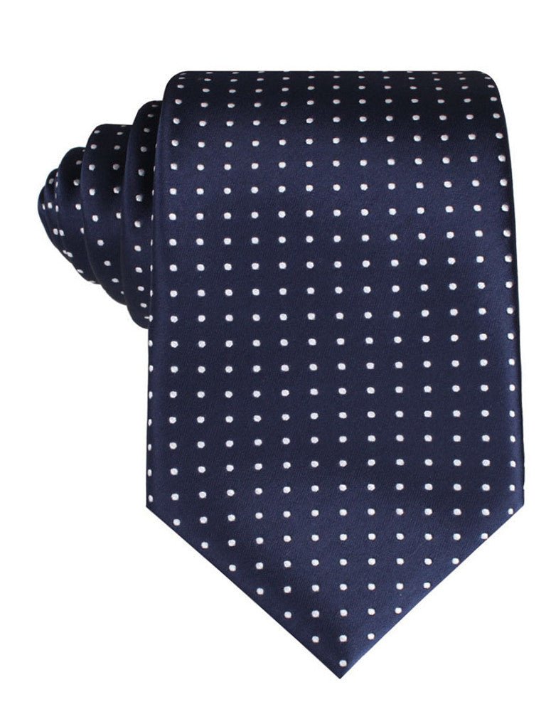 Midnight Blue Mini Pin Dots Tie | Polka Dot Ties | Men Pattern Necktie ...