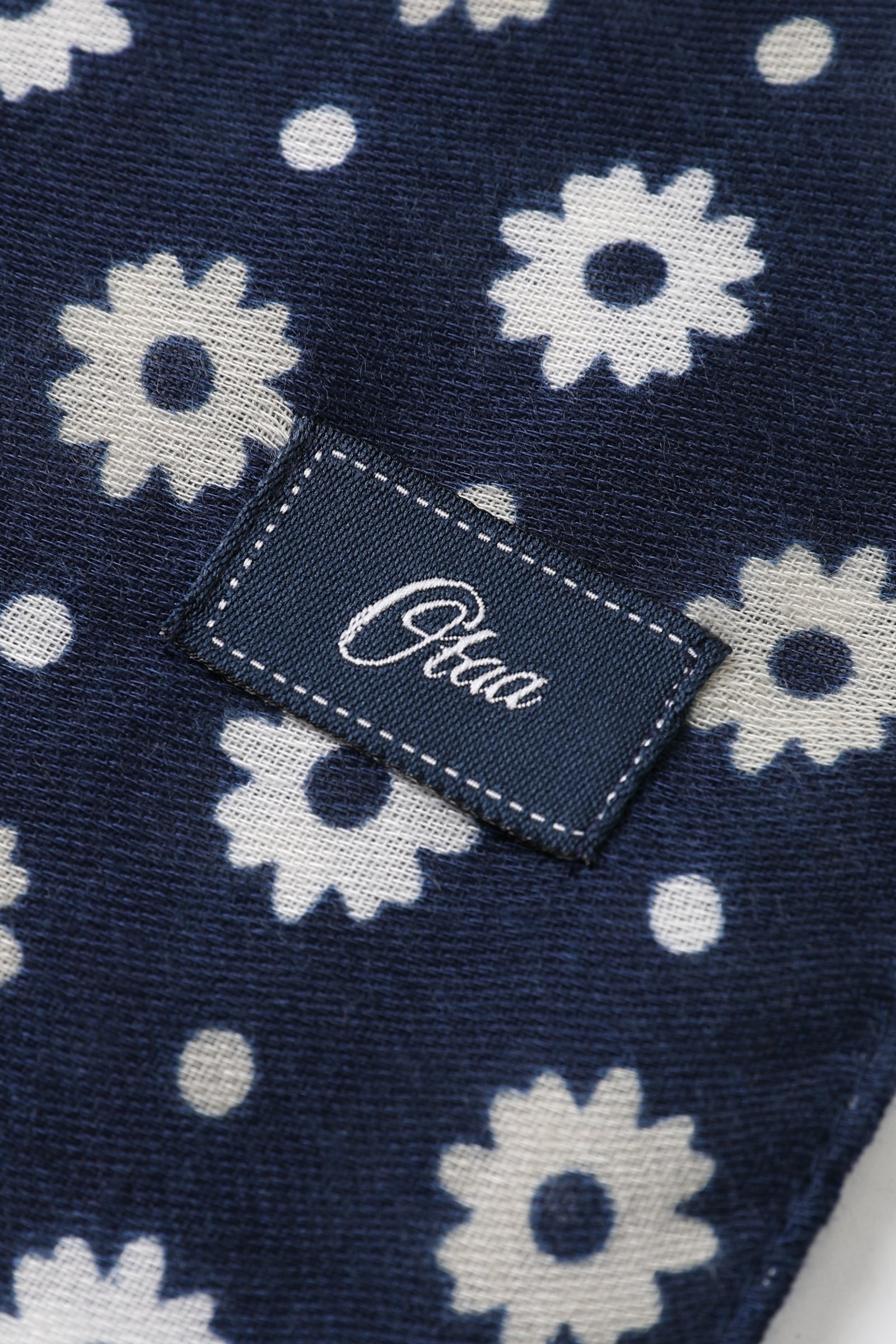 Navy Moonlight White Daisy Scarf | Classic Pattern Men's Scarves | OTAA