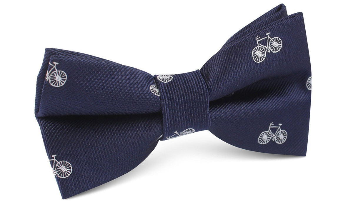 Navy Blue French Bicycle Bow Tie | Unique Pre-Tied Bowties Australia | OTAA