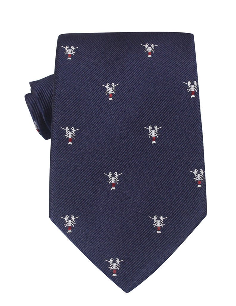 Navy Blue Lobster Necktie | Nautical Animal Tie | Coolest Ties for Men ...