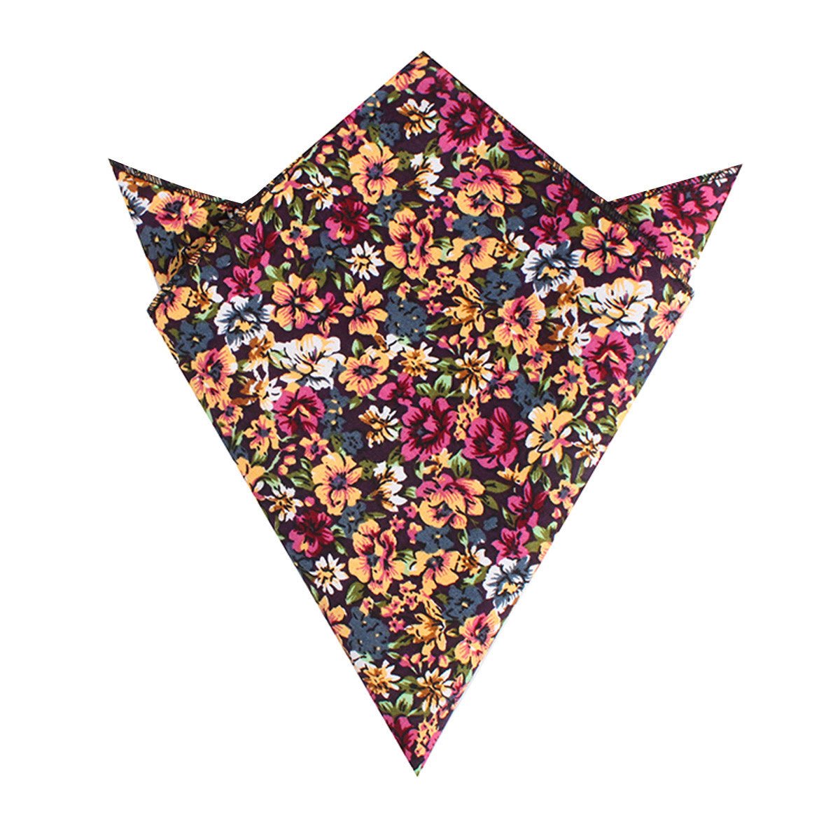 Orange Flowering Maple Pocket Square | Mens Squares Handkerchiefs | OTAA