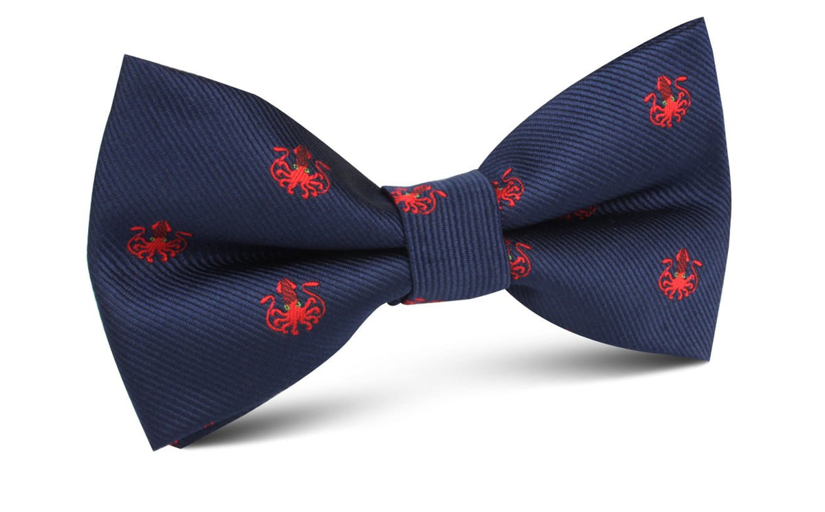 Ozy The Squid Bow Tie | Nautical Animal Bowtie | Men's Unique Bow Ties ...