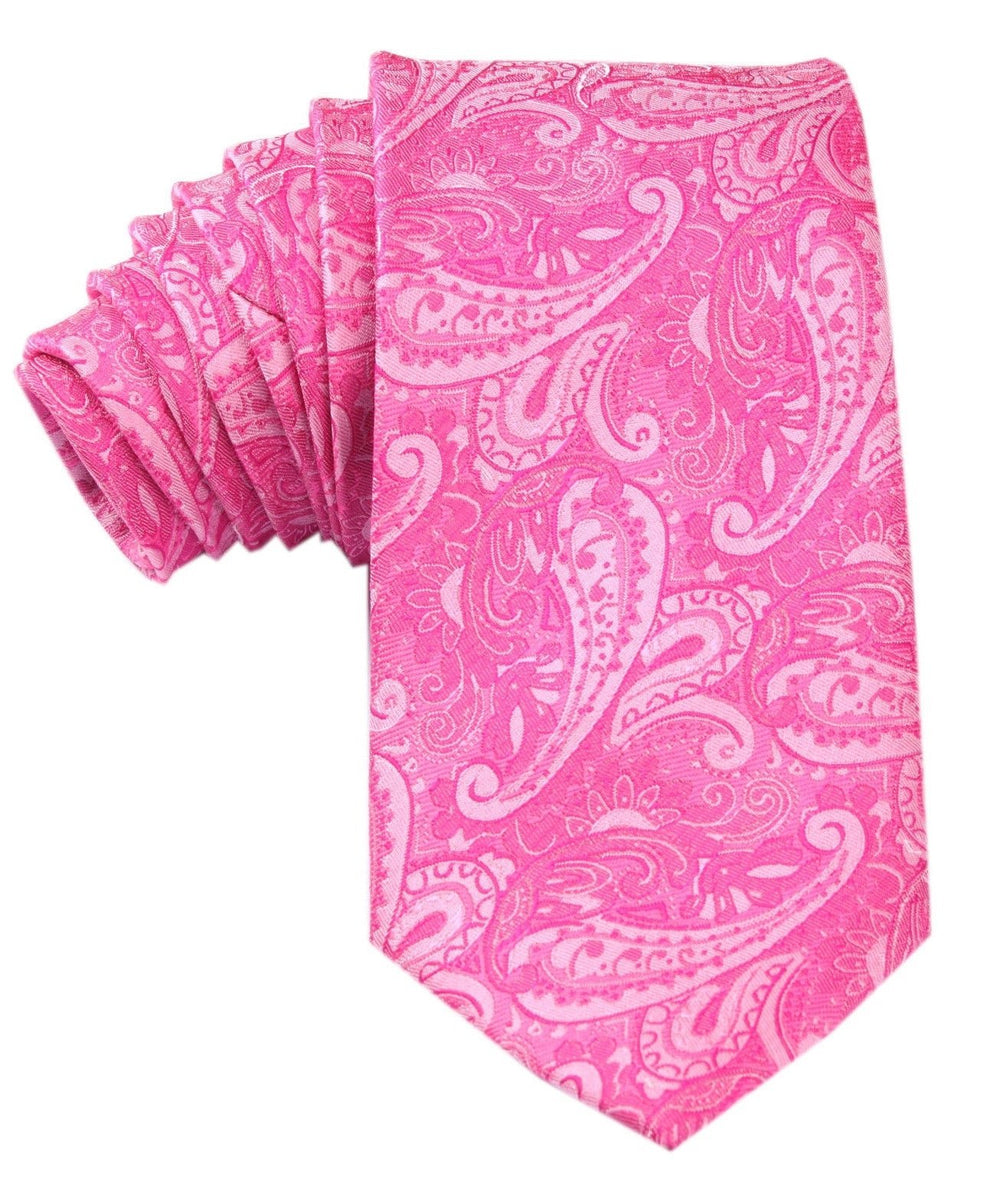 Paisley Pink Tie | Bandana Necktie | Wedding Ties for Groomsmen Online ...