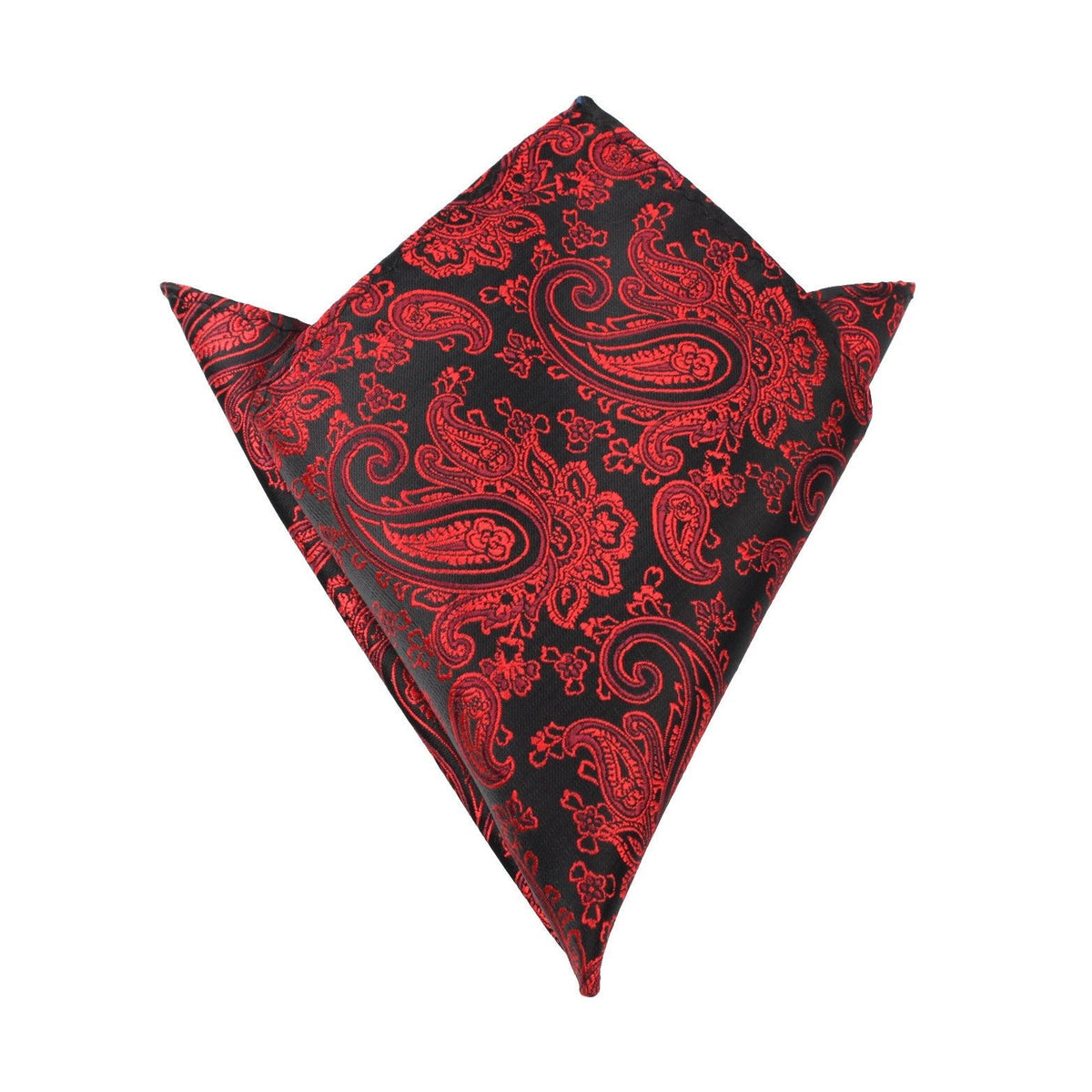 Paisley Red and Black Pocket Square | Mens Handkerchief | Australia | OTAA