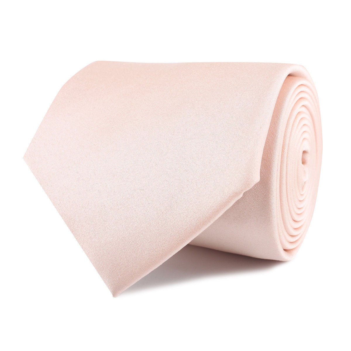 Peach Satin Necktie | Mens Petal Pink Tie | Wedding Ties for Groomsmen ...
