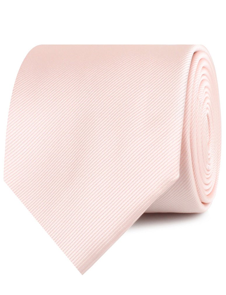 Petal Pink Twill Necktie | Wedding Ties for Groomsmen | OTAA