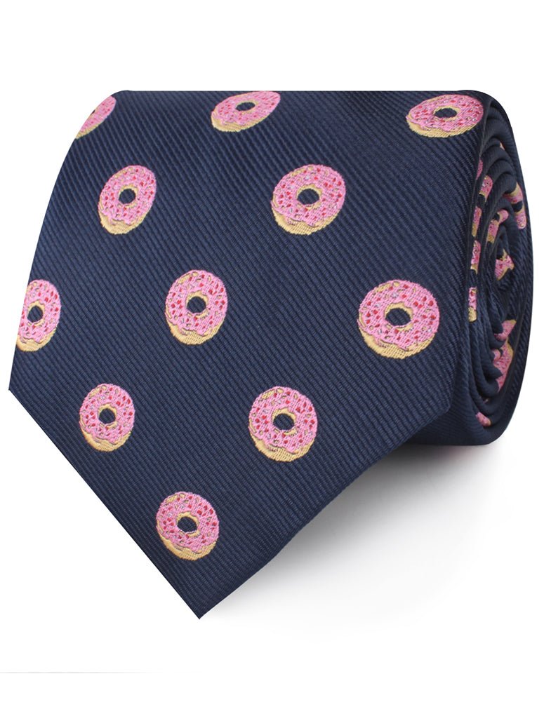 Pink Donuts Necktie | Shop Novelty Tie | Dessert Pattern Ties for Men ...