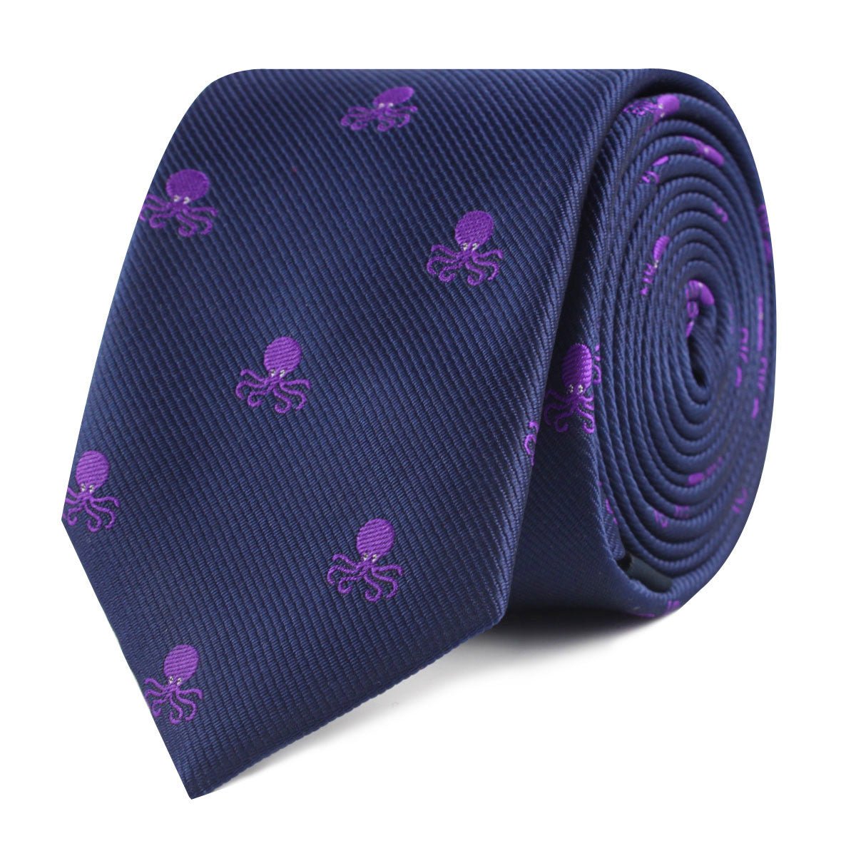 Purple Octopus Skinny Tie | Nautical Animal Slim Ties Men Thin Necktie ...