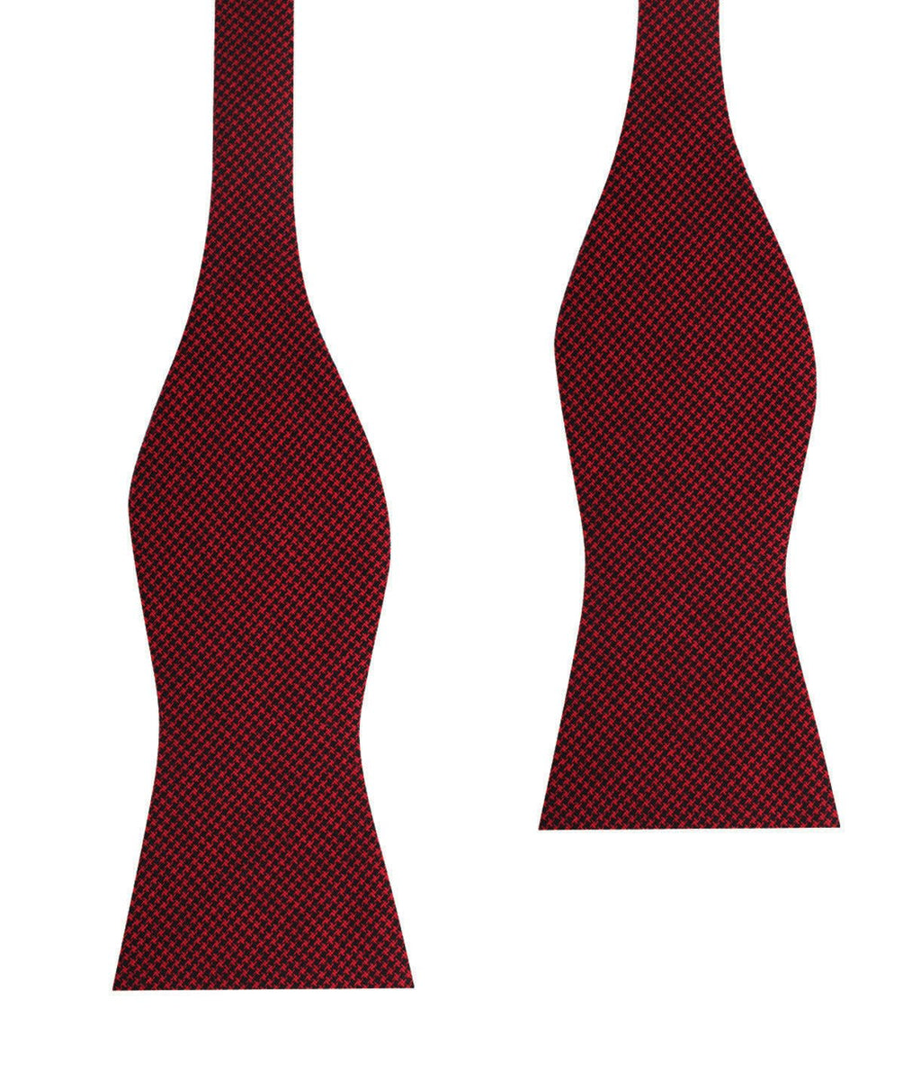 Red & Black Houndstooth Cotton Self Tie Bow Tie | Men's Untied Bowties ...