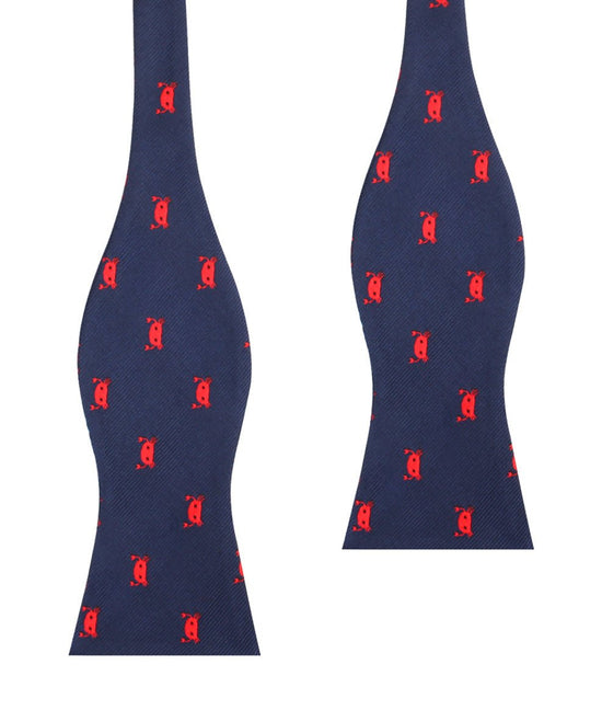 Red Crab Self Bow Tie | Animal Print Self-Tie Bowtie Nautical Bow Ties ...
