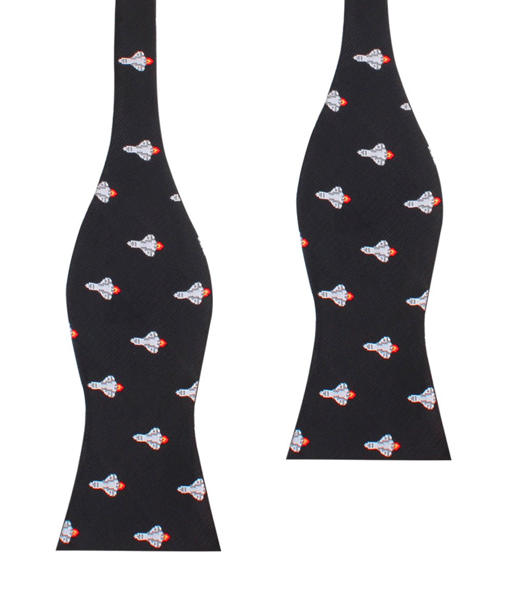 Rehbar Rocket Self Tie Bow Tie | Black Space Shuttle Untied Bowties AU ...