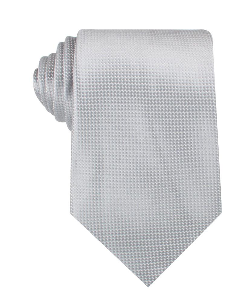 Rustic Light Gray Oxford Weave Necktie | Shop Silver Grey Ties for Men ...