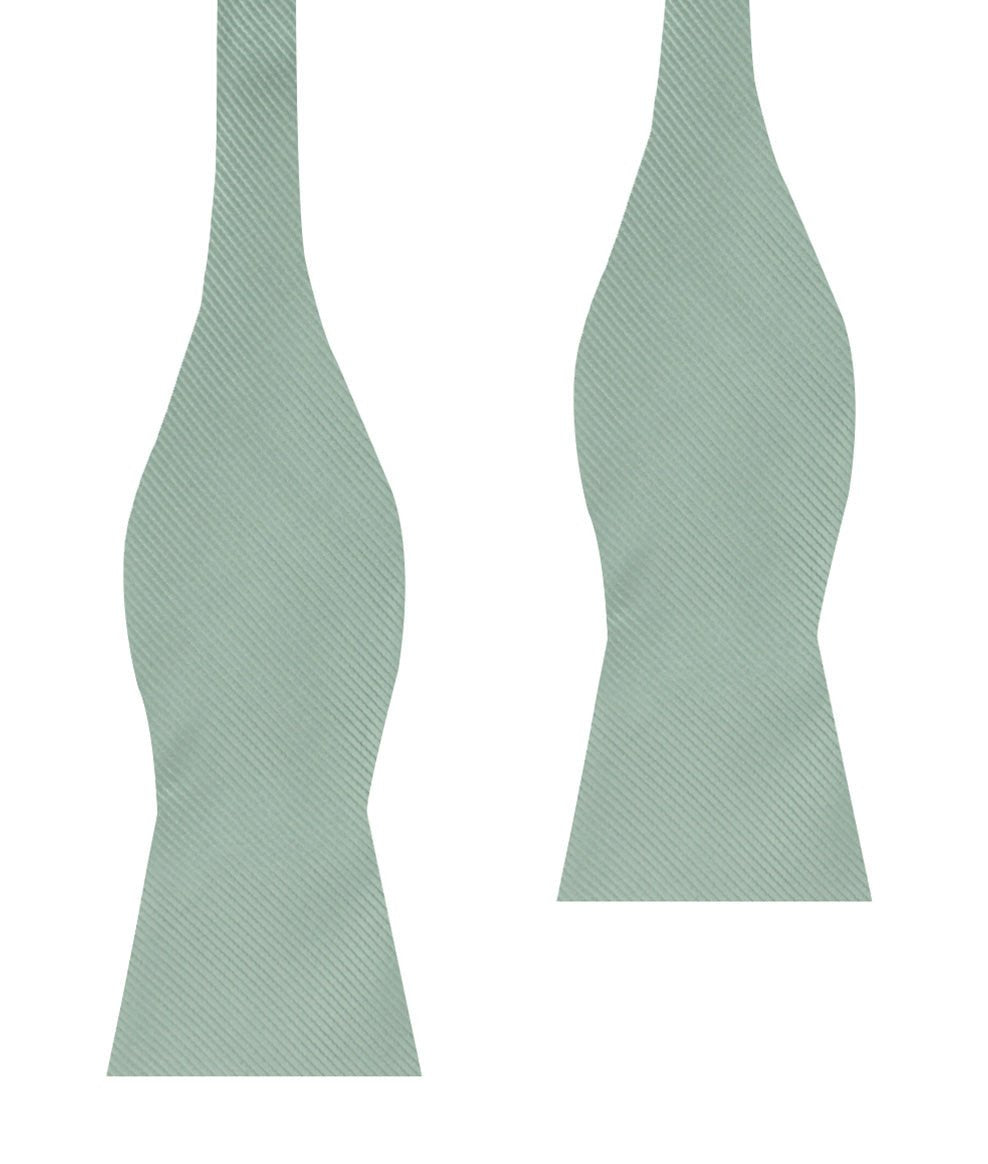 Sage Green Twill Self Bow Tie | Wedding Men's Self-Tied Bowtie AU | OTAA